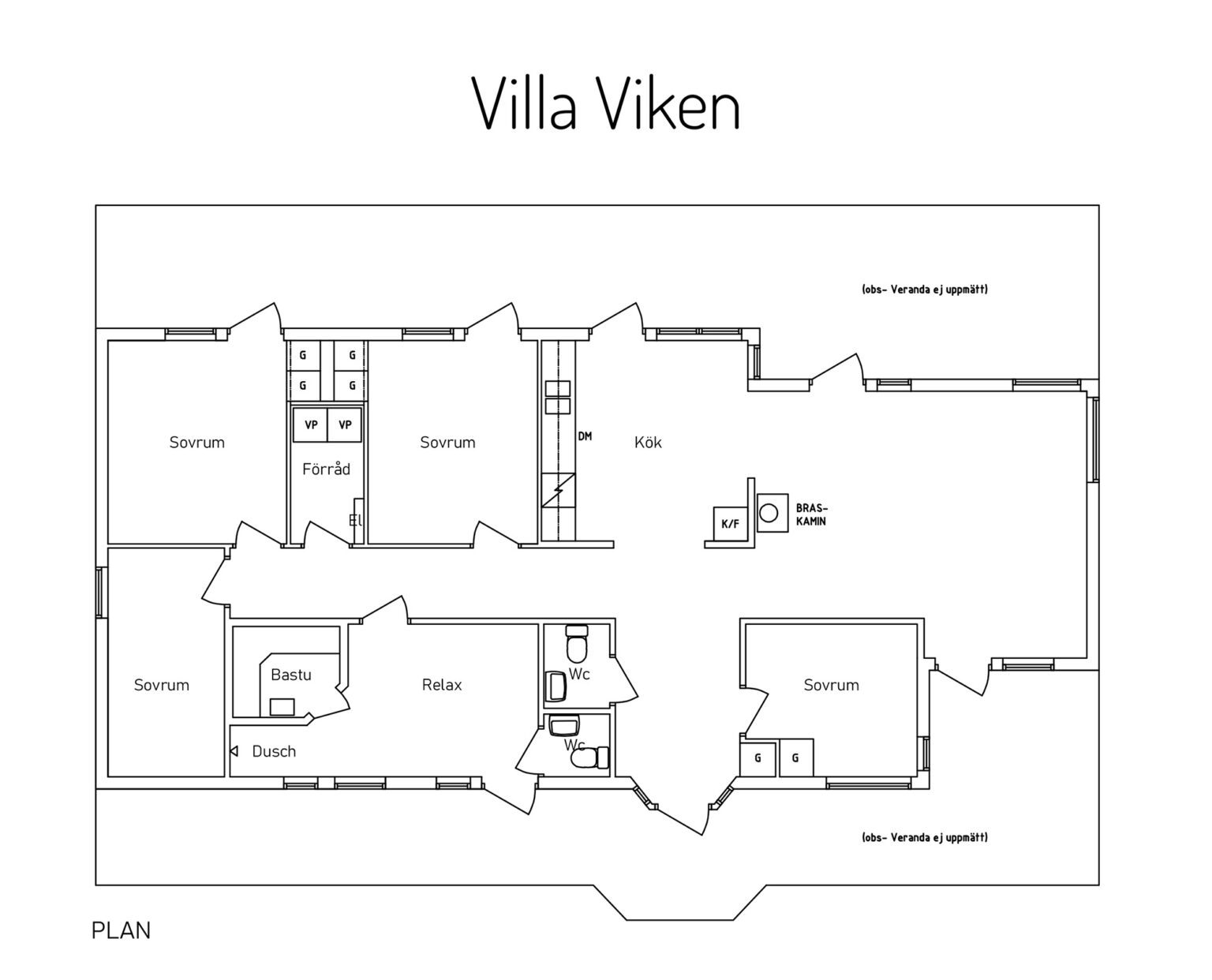 Ritningar för översikt över Villa Viken | Marholmen